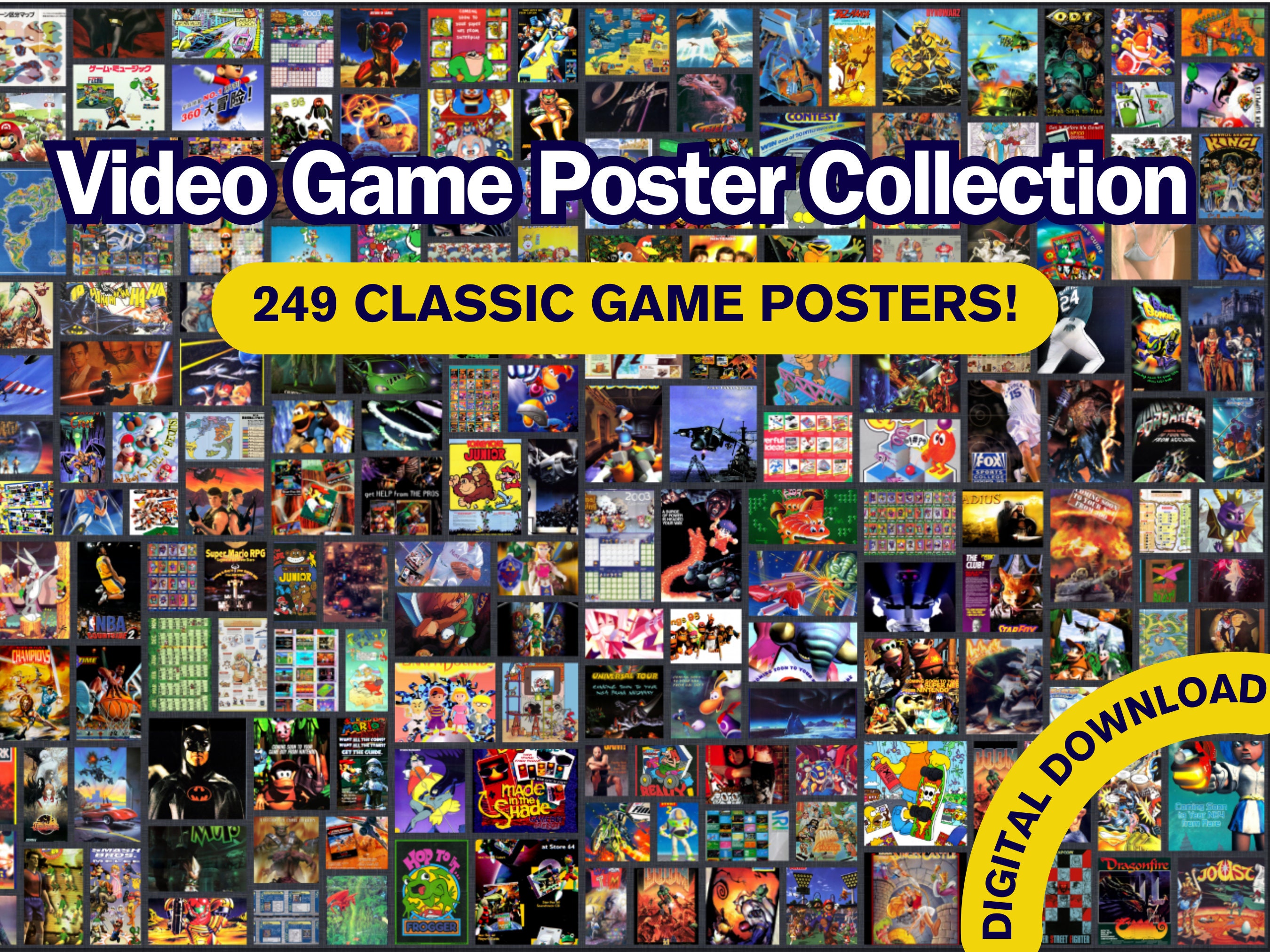 Retro Video Game Poster Collection. 249 Classic Game Posters, Most at ...