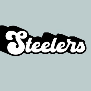 Steelers Typography Design, Fully Editable Graphic Football SVG PNG ...