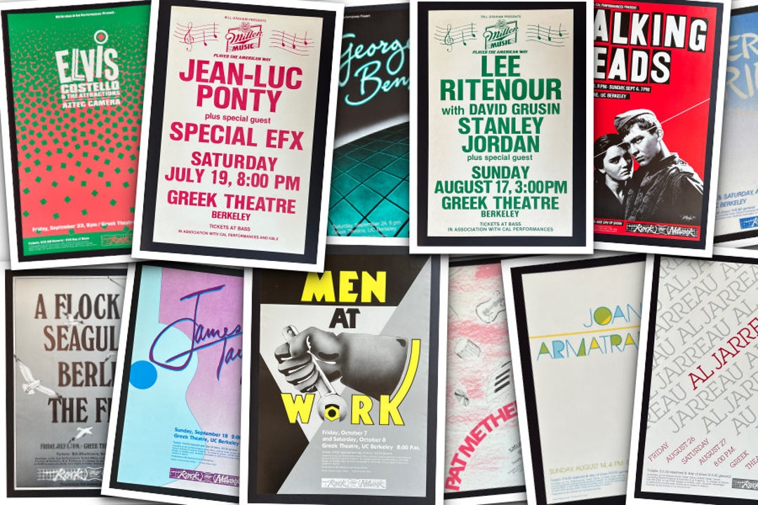 80's Rock Concert Posters greek Theatre Collection 12 Ultra High ...