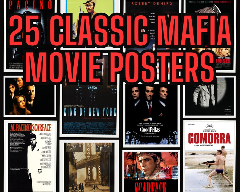 Mafia Movie Poster Collection. Downloadable Set of 25 HD Posters From ...