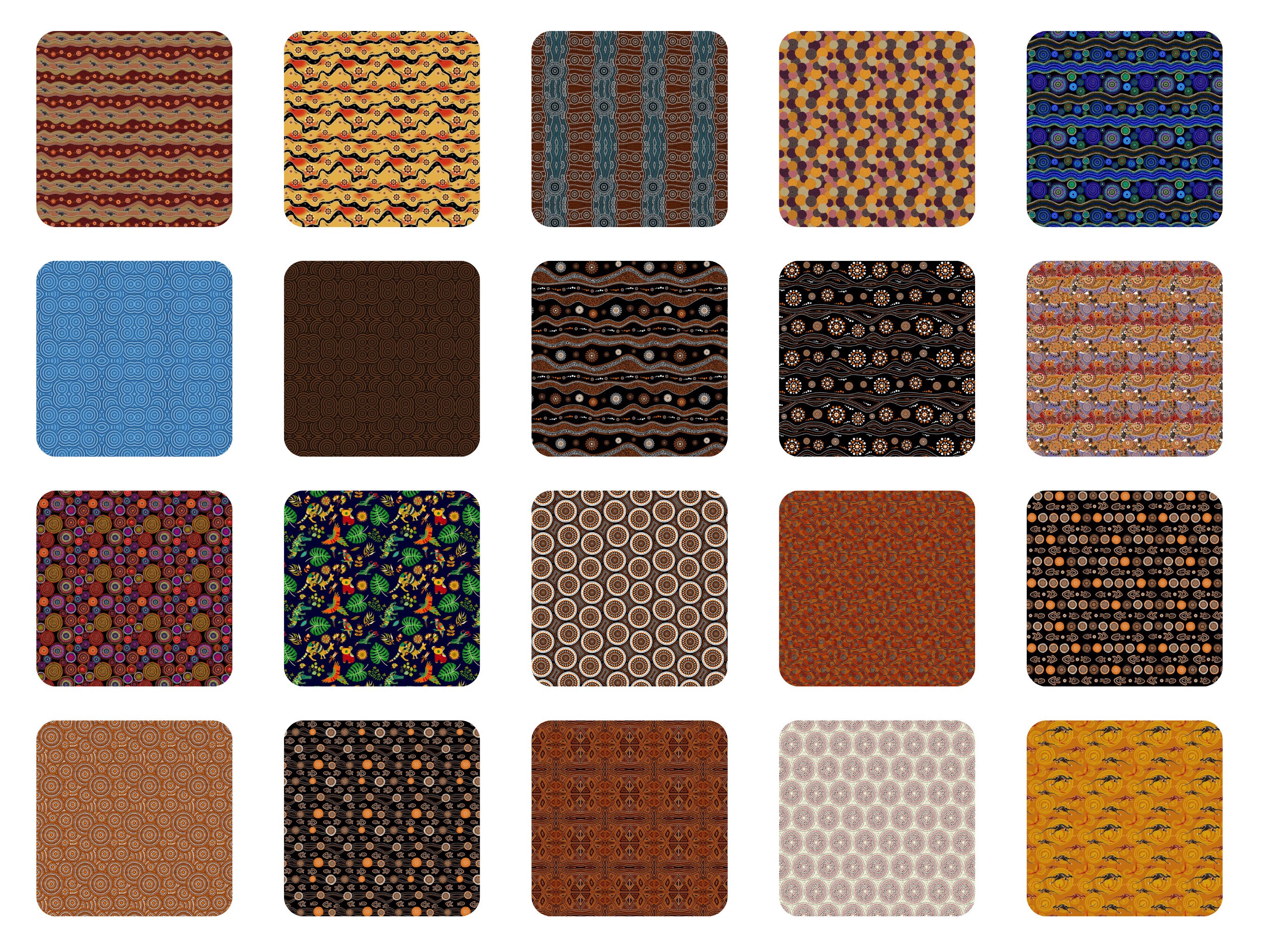 Aboriginal Tribal Seamless Patterns Digital Paper Aborigines Australian ...