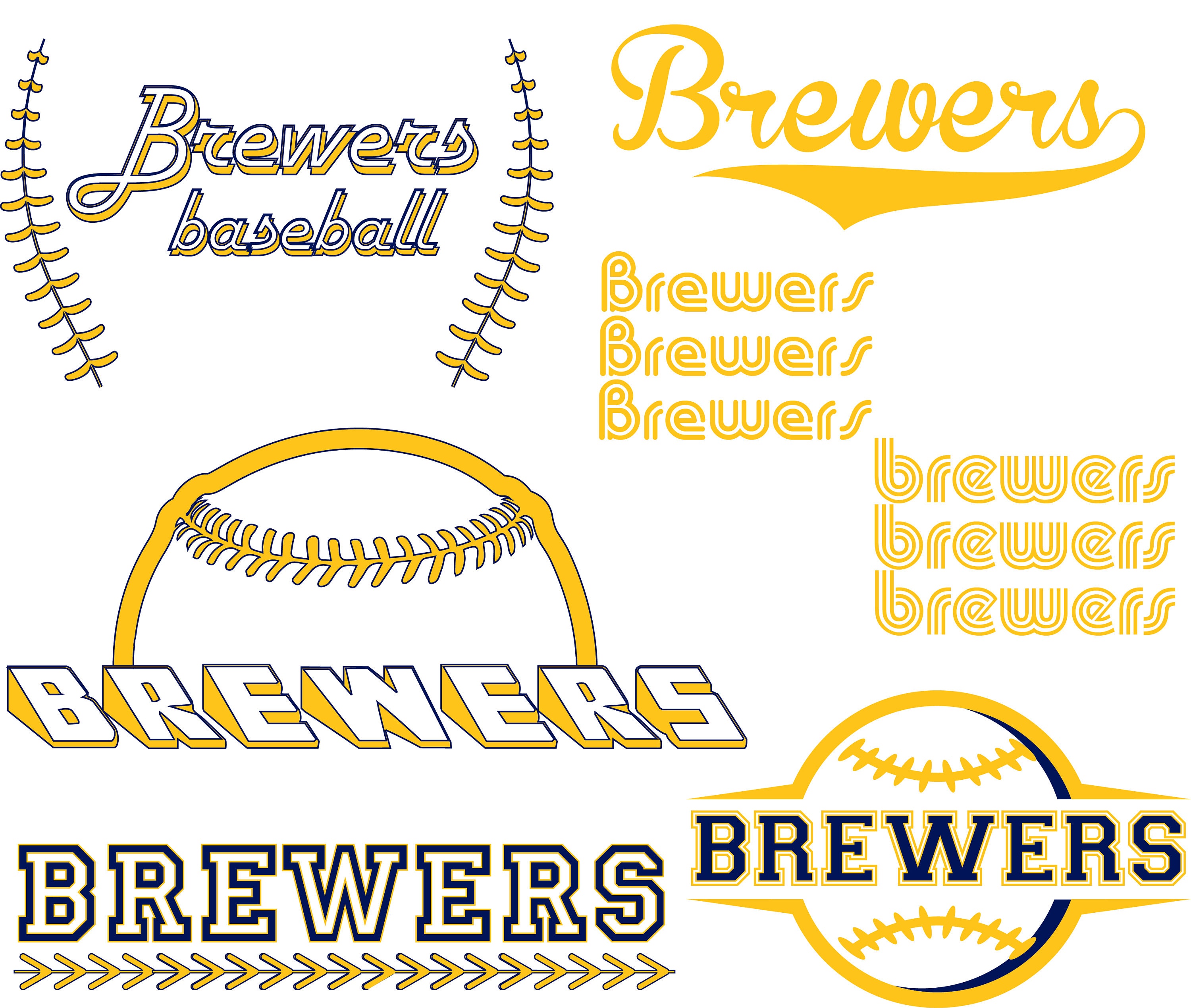 Brewers SVG, Brewers Retro SVG, Brewers PNG, Digital Download, Cut File ...