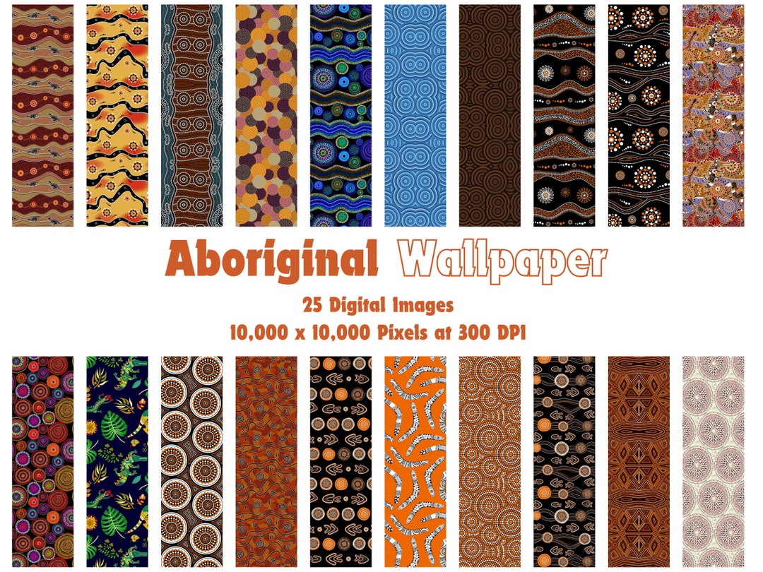 Aboriginal Tribal Seamless Patterns Digital Paper Aborigines Australian ...