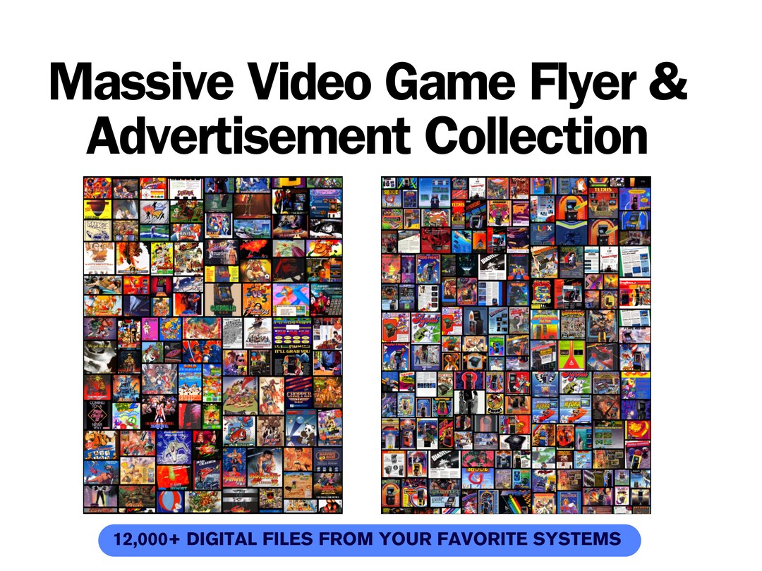 Retro Video Game Ad & Flyer Collection 12,410 Files Classic Game ...