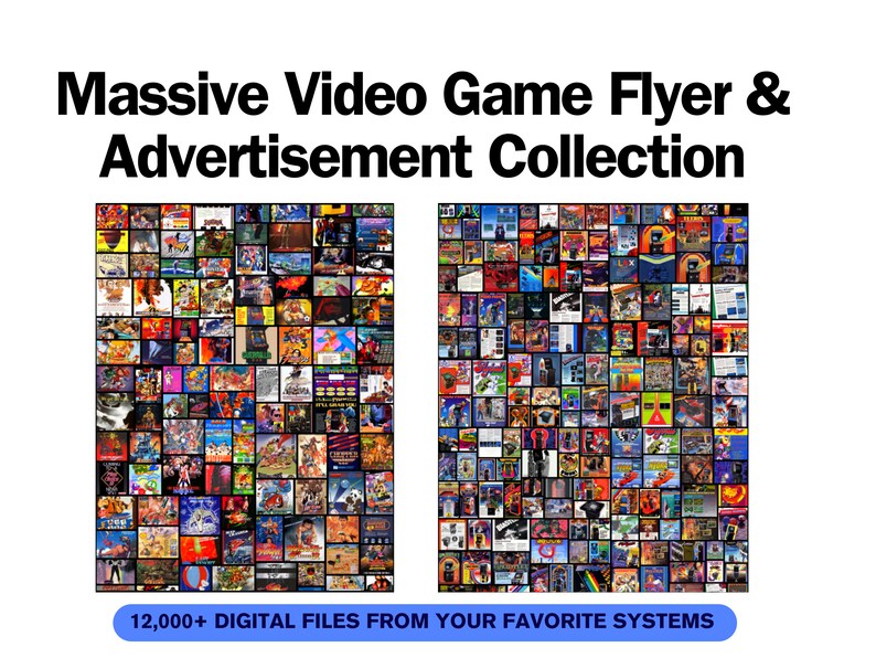 Retro Video Game Ad & Flyer Collection 12,410 Files Classic Game ...