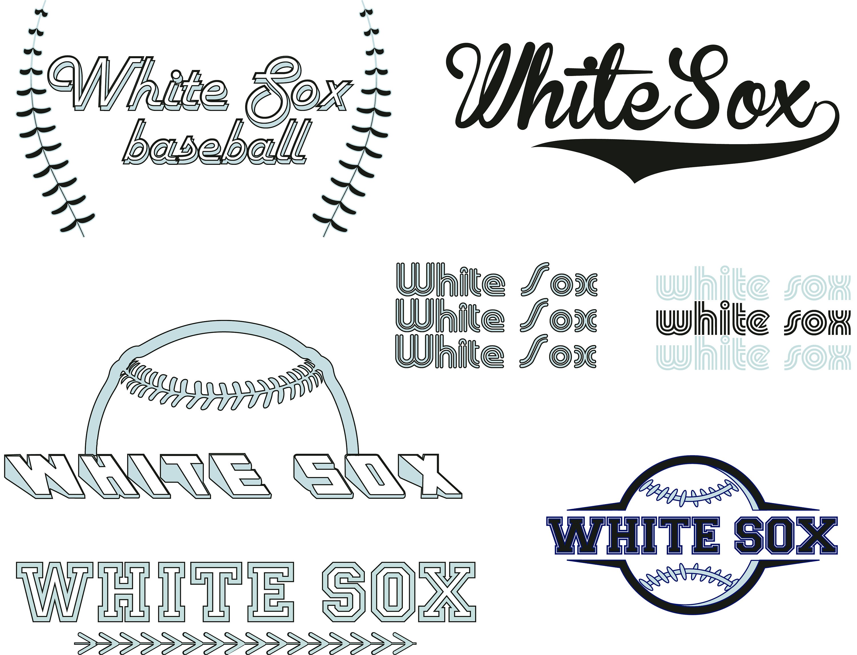 White Sox SVG, White Sox Retro SVG, Whitesox PNG, Digital Download, Cut ...