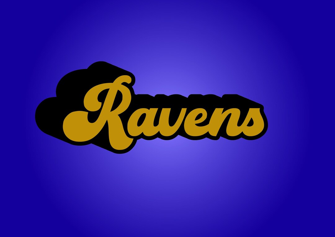 Ravens Typography Design, Fully Editable Graphic Football SVG, PNG ...