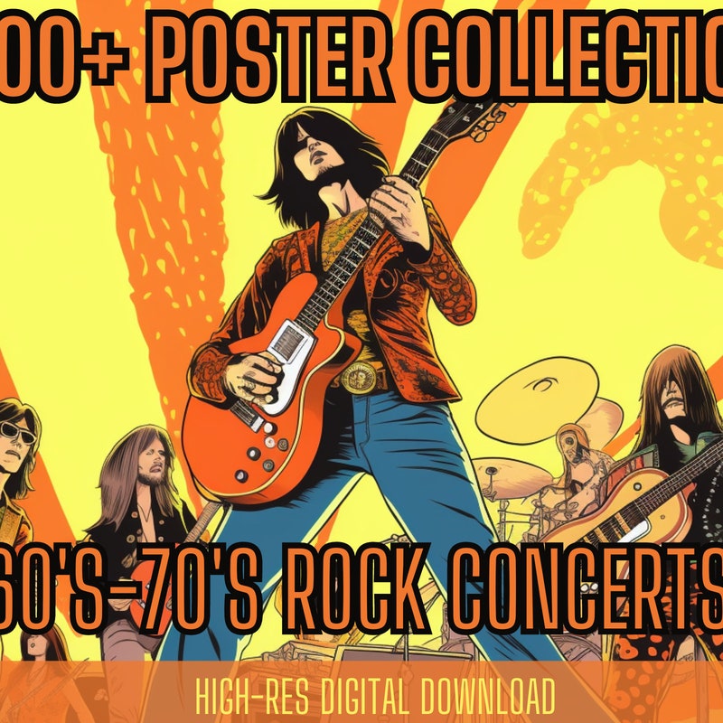 Rock Concert Posters - Etsy