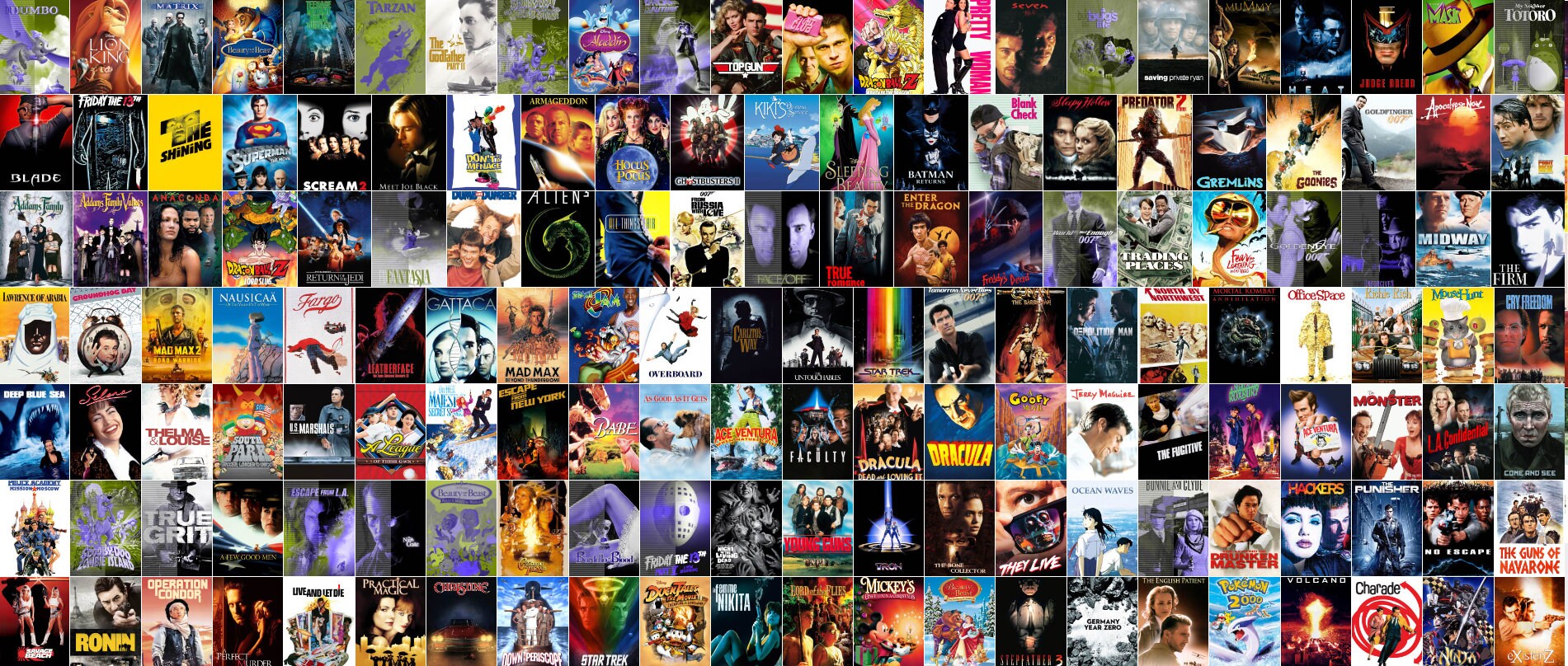 90's Movie Posters Collection Over 700 High-quality Digital Posters ...