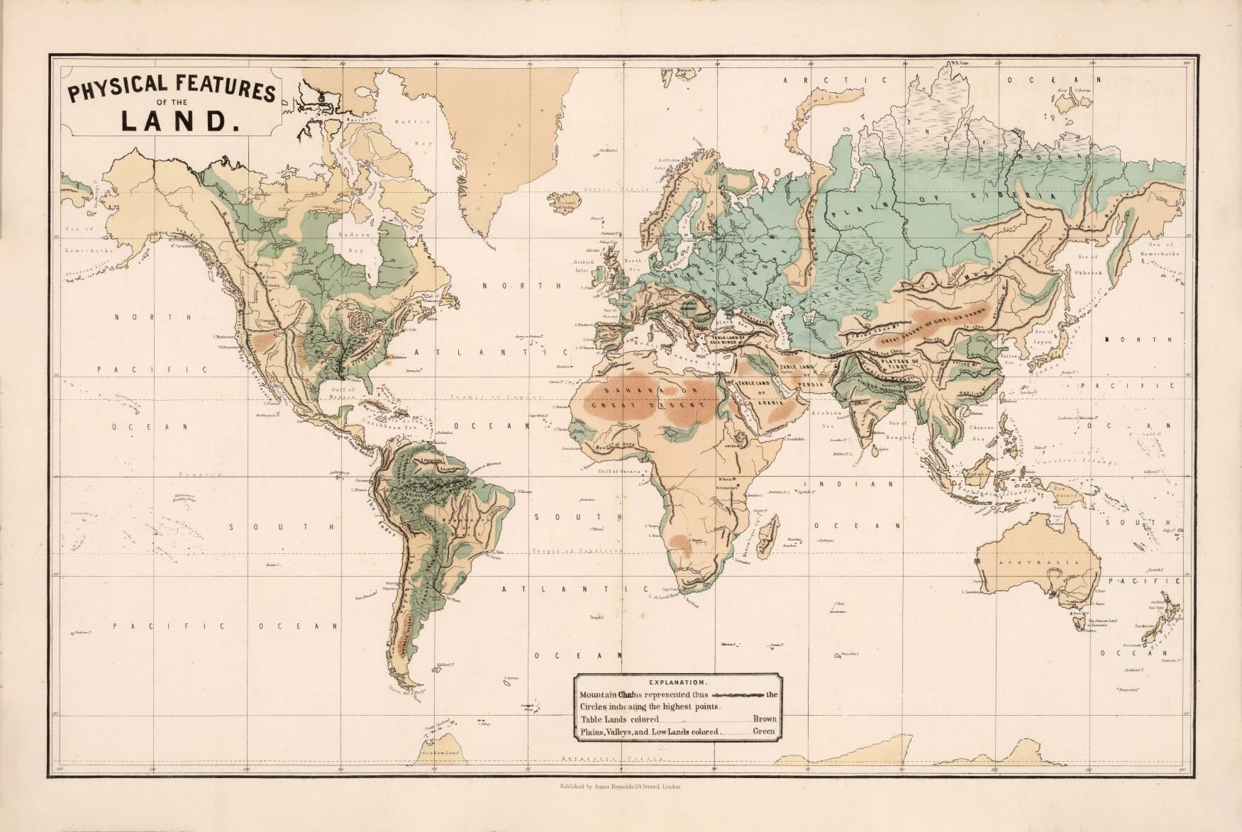 Physical Geography Map Set 1862 Large Color Diagrams 6 Digitally ...