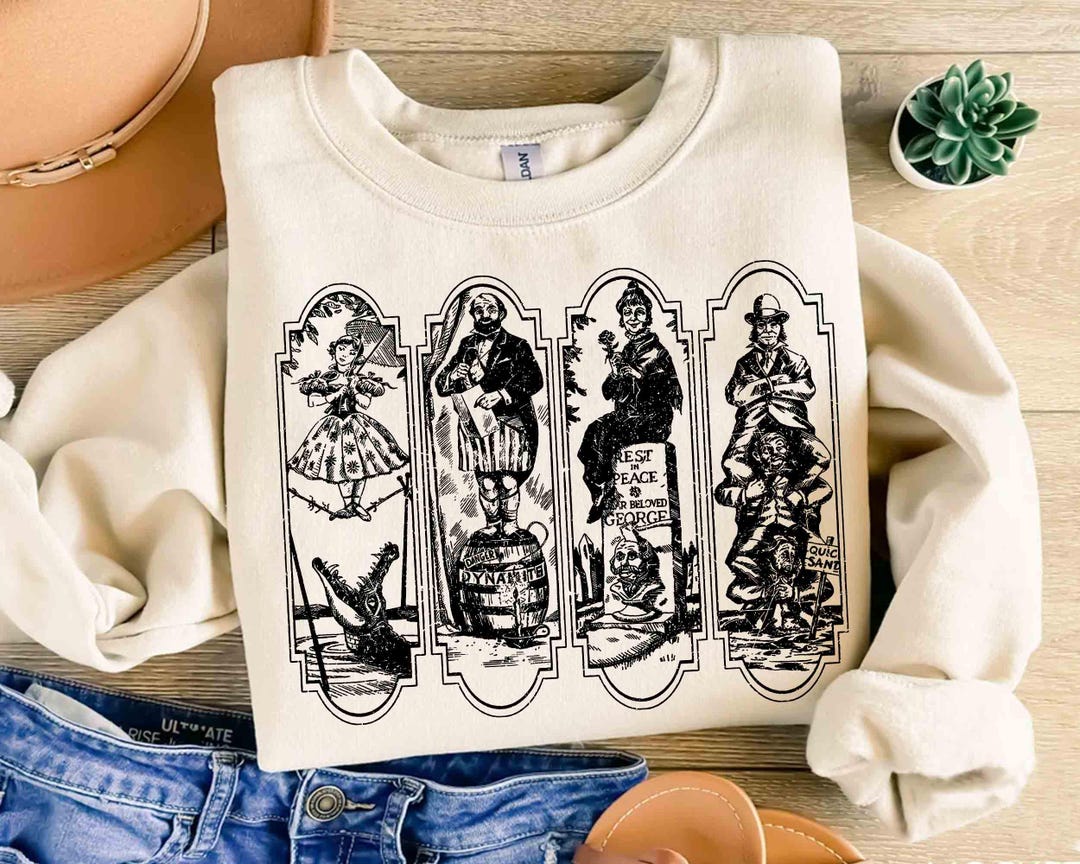 The Haunted Mansion Stretching Room Sketch Retro Shirt, Foolish Mortals ...