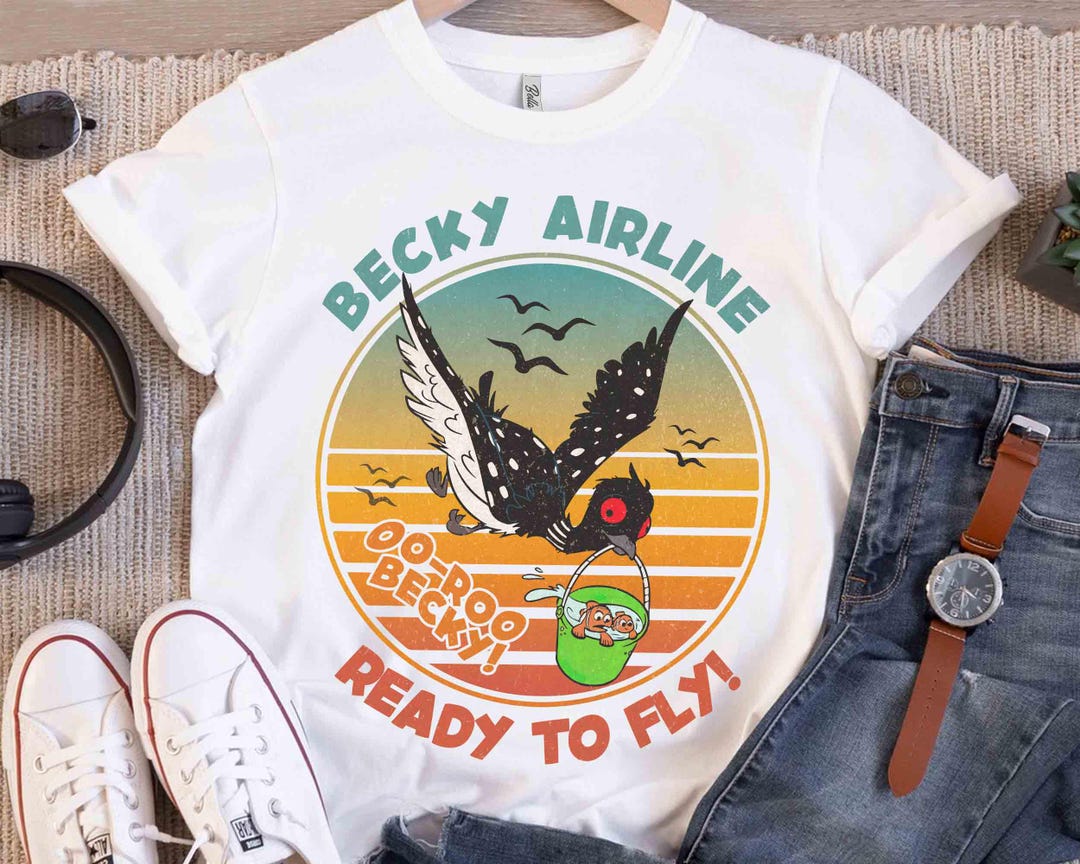 Retro Finding Dory Becky Airline Ready to Fly T-shirt, Funny Disney ...