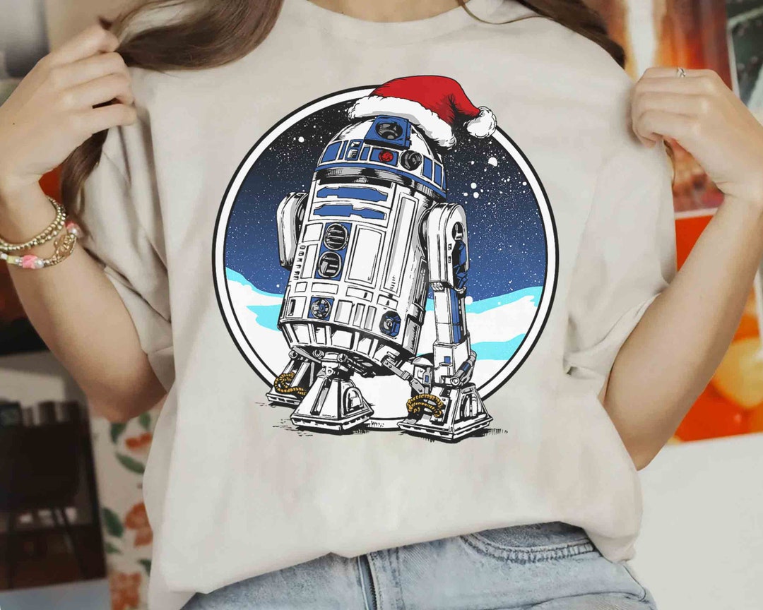 Star Wars Droids Holiday Santa Hat Christmas R2-D2 Circle Retro T-shirt ...
