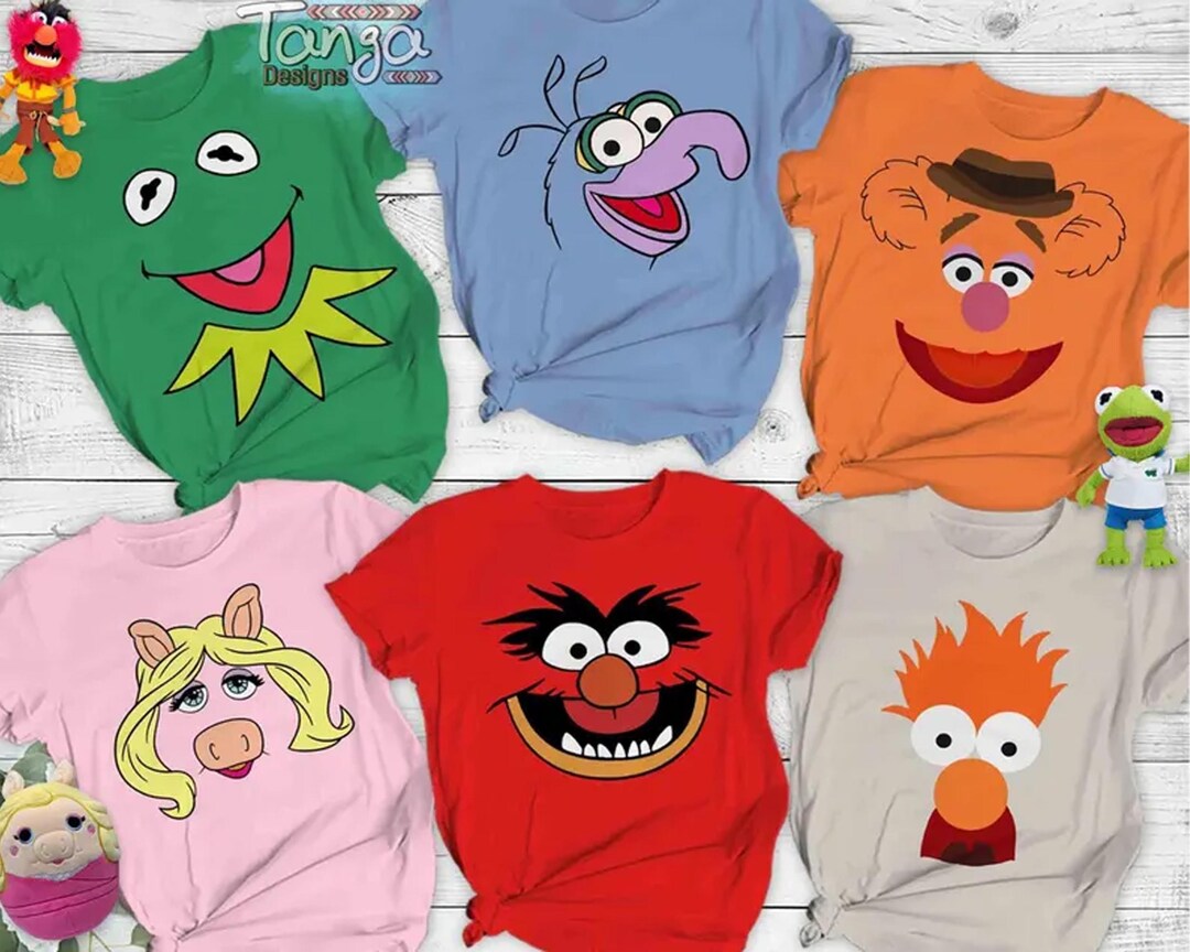 Disney Muppets Show Big Face Costume Halloween Shirt, Gonzo Fozzie Miss ...