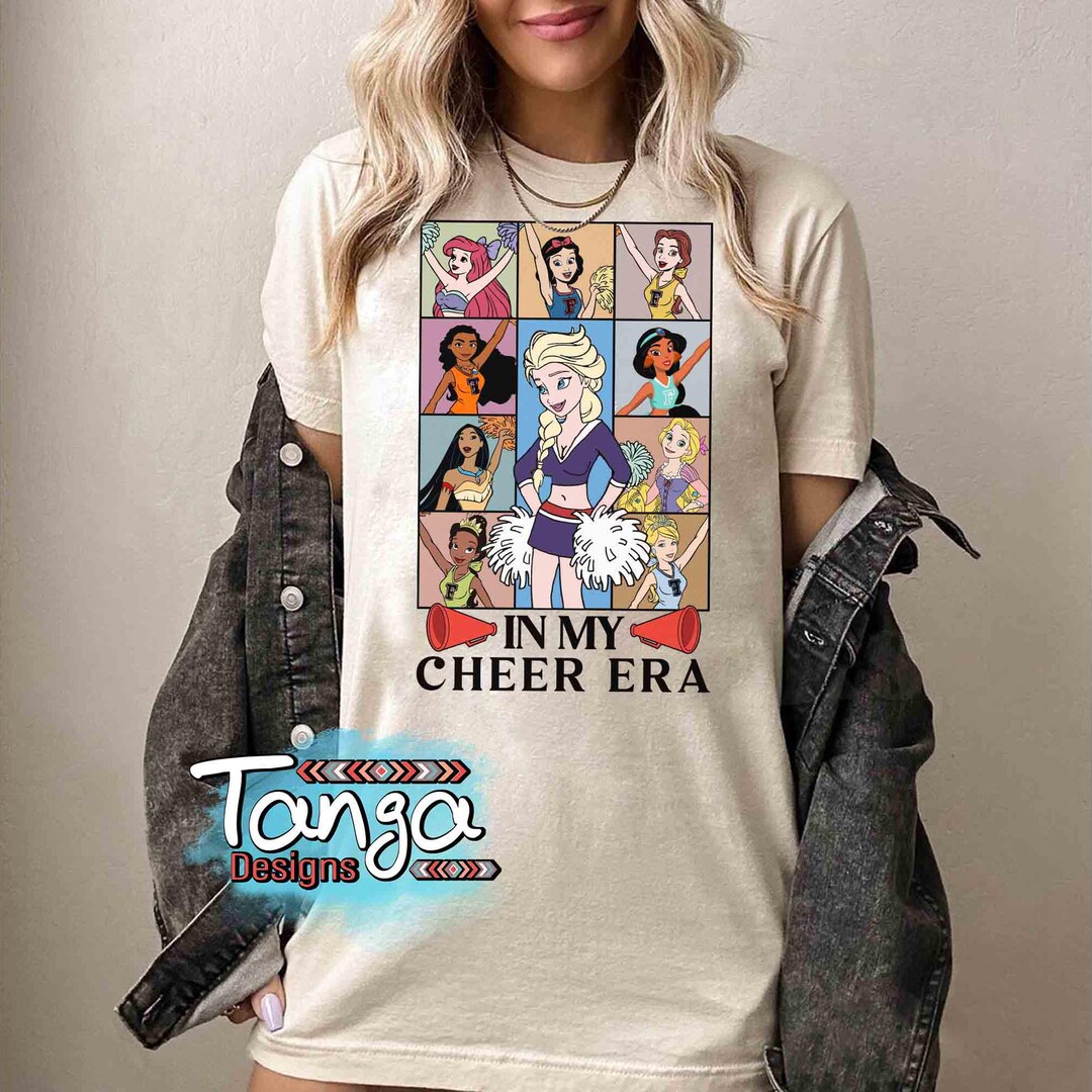 Disney Princess in My Cheer Era T-shirt, Disney Cheerleading ...