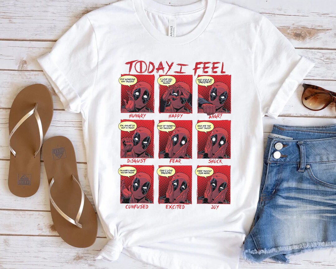 Marvel Deadpool Today I Feel Panels Deadpool Mood T-shirt, Marvel ...
