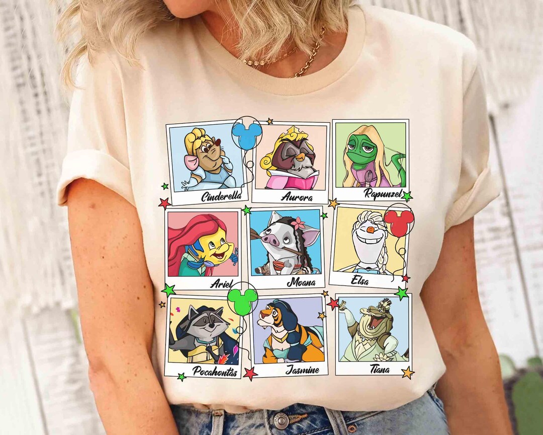 Disney Princess Sidekicks Photos Shirt, Disney Aurora Ariel Belle ...