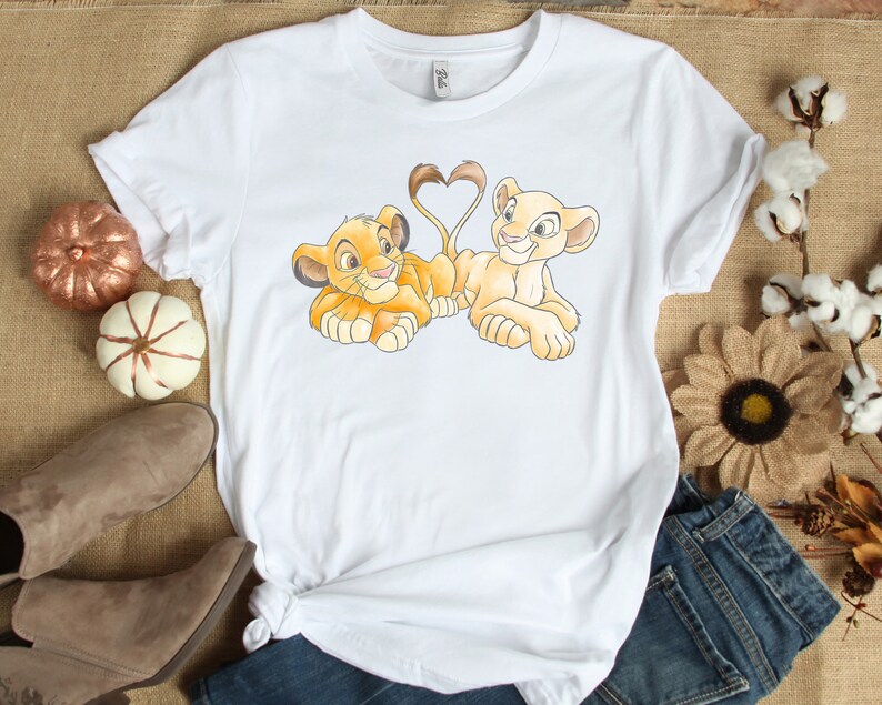 Disney the Lion King Simba and Nala Hearts Valentines Day - Etsy