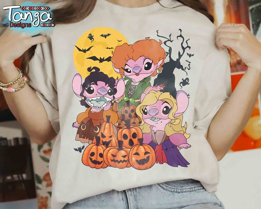Lilo & Stitch Angel Cosplay Hocus Pocus Sanderson Sisters Shirt, Disney ...