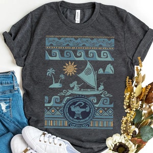 Disney Moana Pua Hei Hei Stitch Pattern Collage Shirt, Magic Kingdom ...