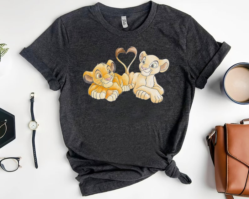 Disney the Lion King Simba and Nala Hearts Valentines Day - Etsy