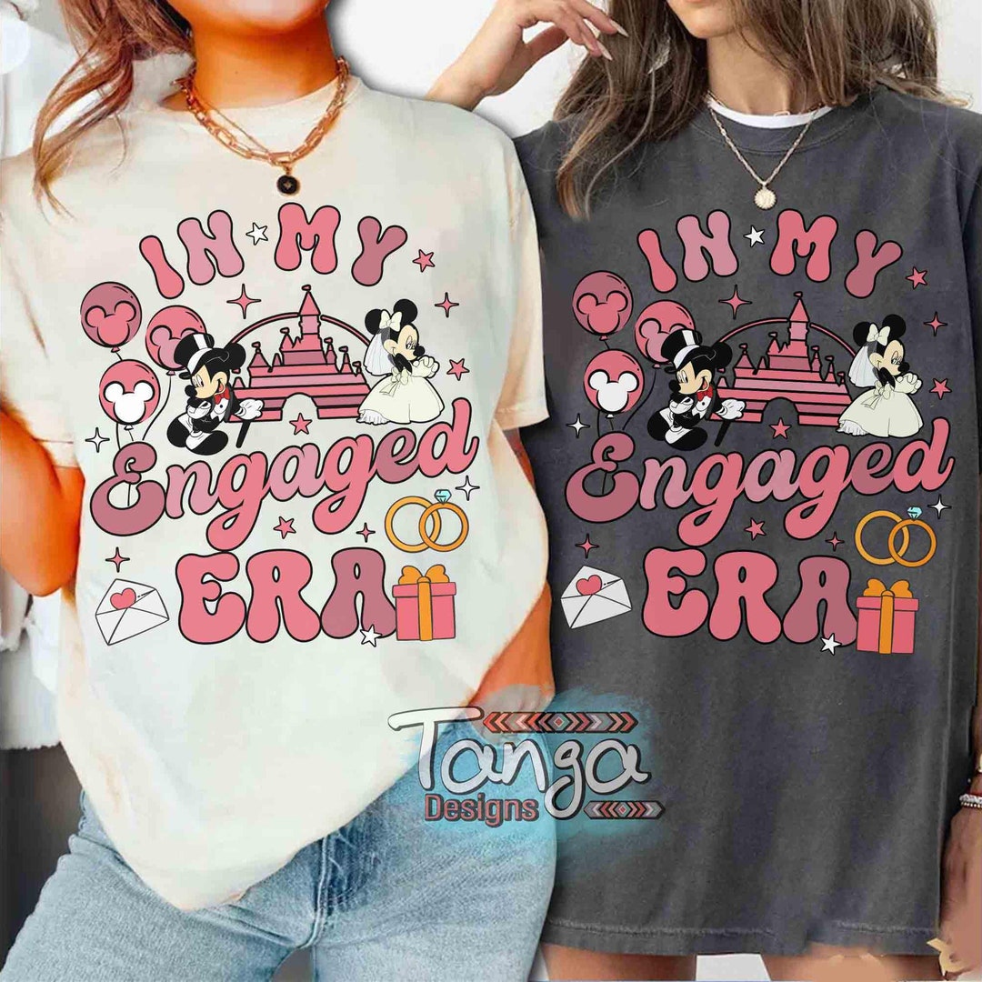 Disney Castle in My Engaged Era Shirt, Mickey Minnie Custom Bride and ...
