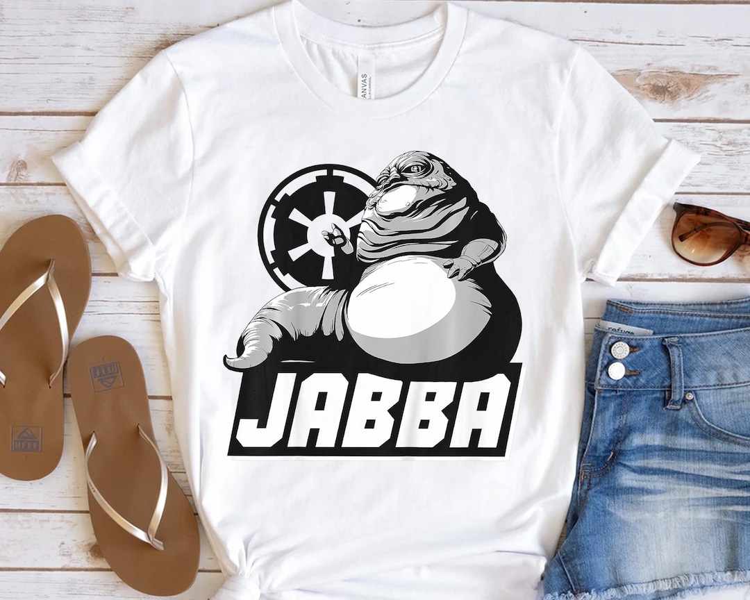 Kids Star Wars Jabba the Hutt Black and White Graphic Shirt - Etsy