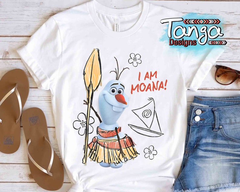 Disney Olaf I Am Moana Presents Moana Costume Sketch Shirt - Etsy