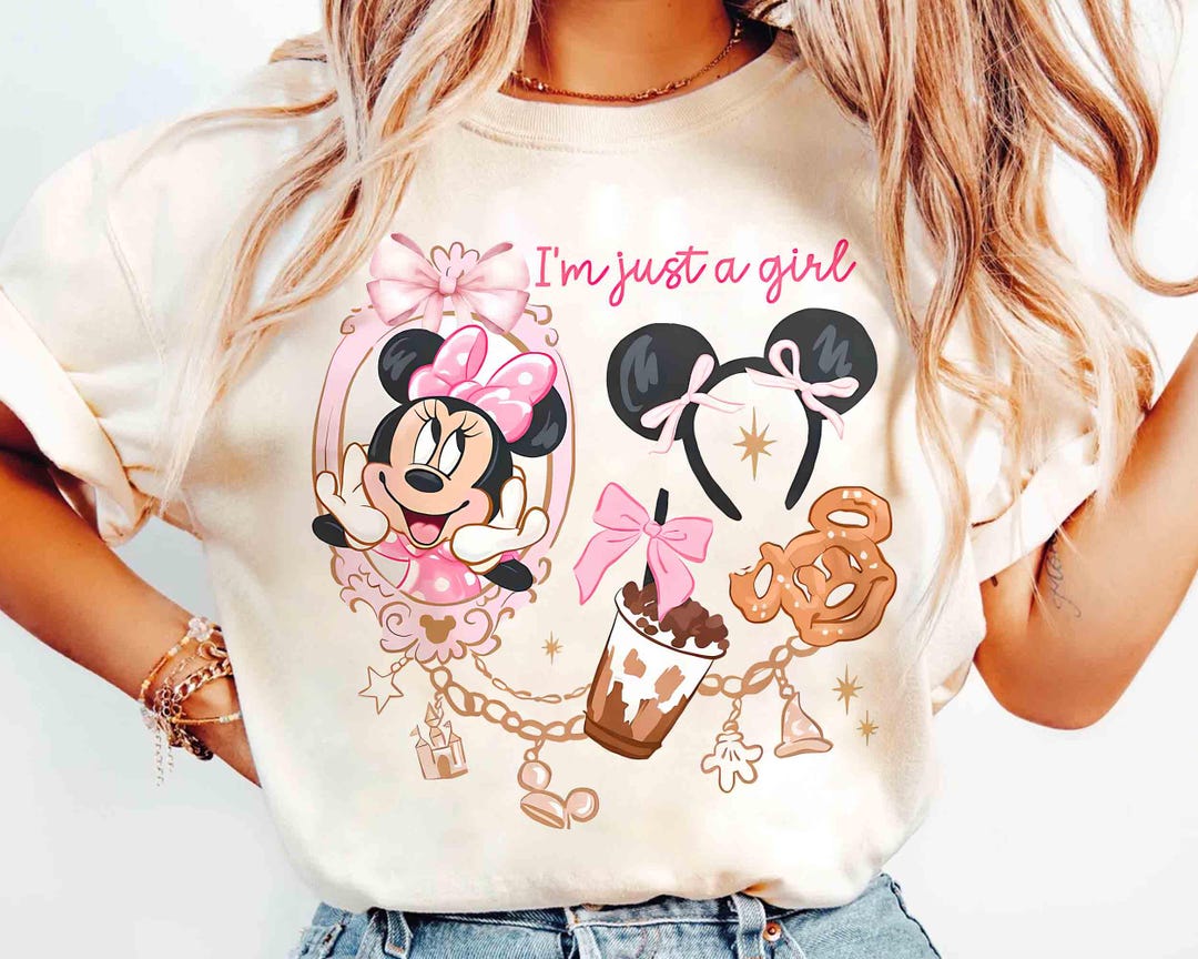 Minnie Mouse Coquette Bow Disney Shirts, I'm Just A Girl Minnie Shirts ...