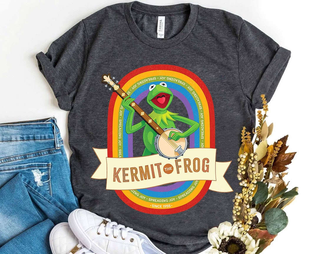 Disney the Muppets Kermit the Frog Spreading Joy Since 1955 Shirt ...