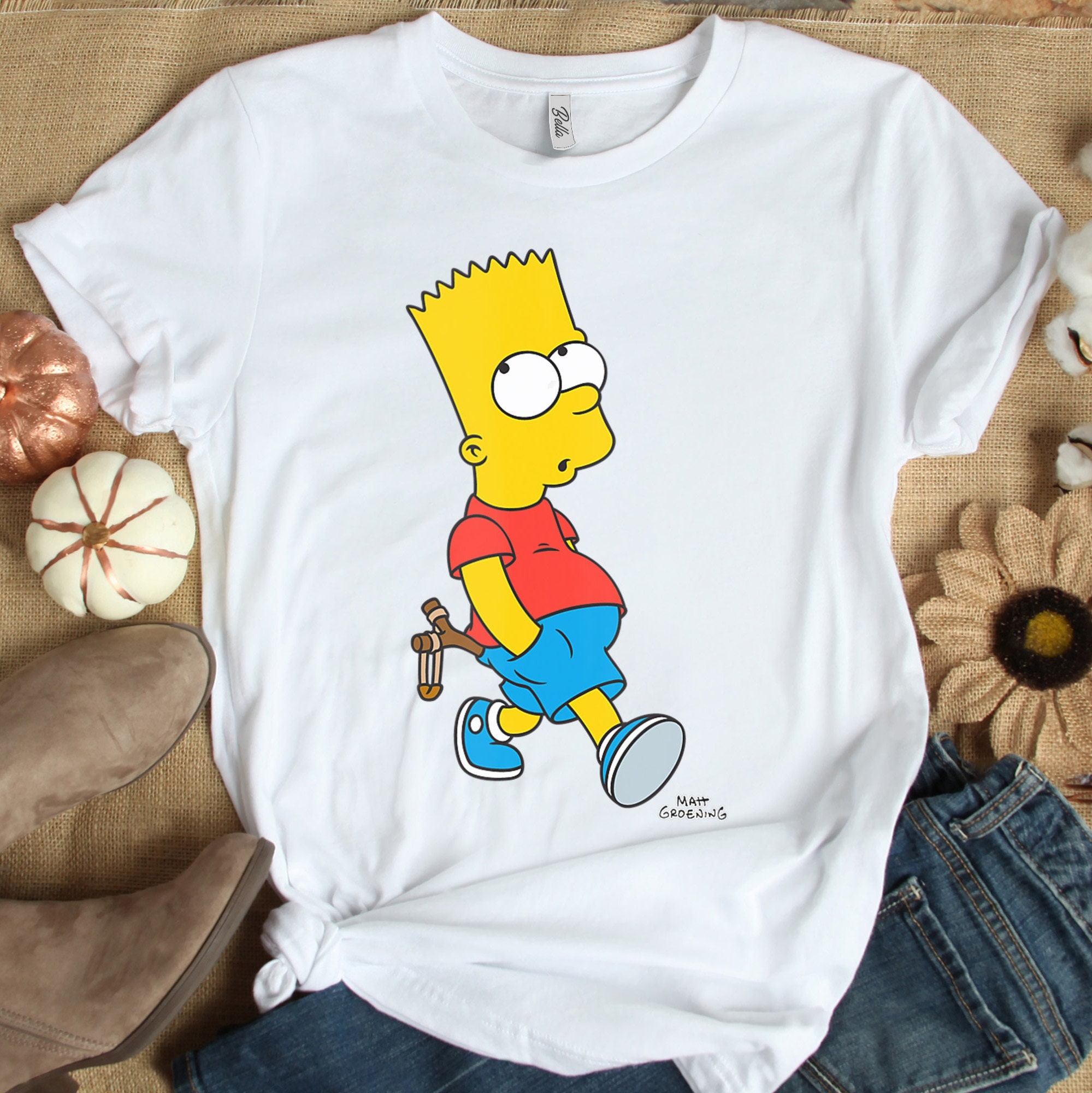 Bart Simpson With Slingshot T Shirt