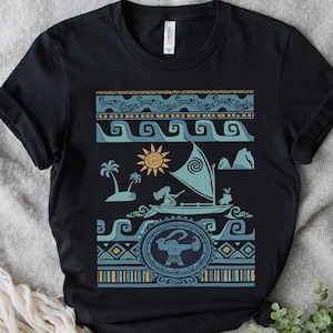 Disney Moana Pua Hei Hei Stitch Pattern Collage Shirt, Magic Kingdom ...