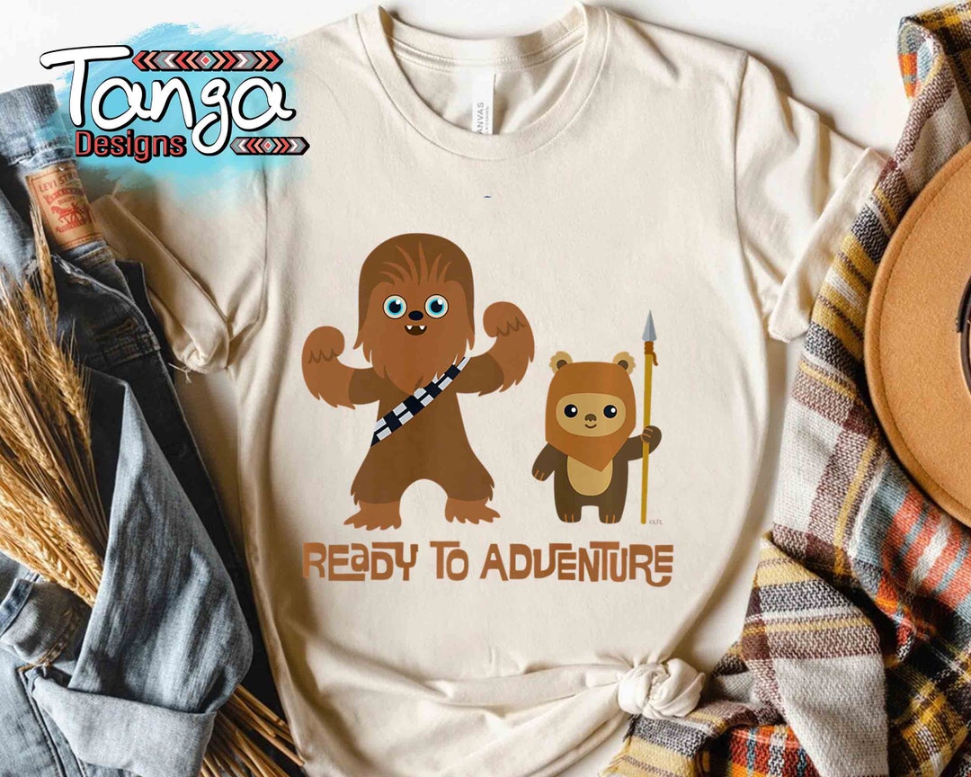 Star Wars Chewbacca Chewie and Ewok Ready Adventure Premium Shirt ...