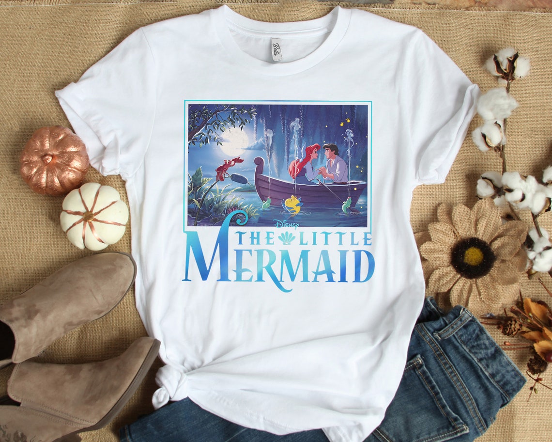 Disney Little Mermaid Ariel & Eric Grotto Portrait Shirt - Etsy
