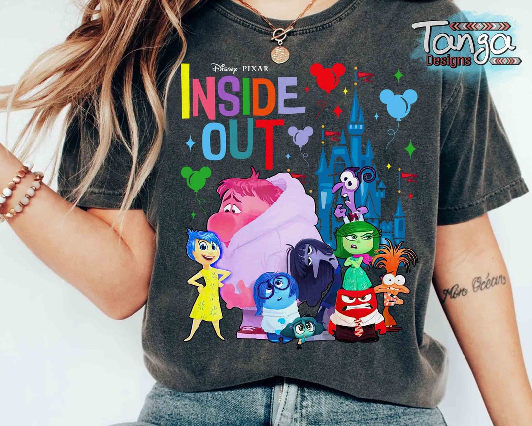 Disney Pixar Inside Out 2 Characters Group T-shirt, It's Okay to Feel ...