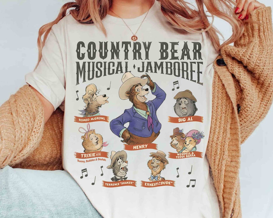 Vintage Disney Country Bear Jamboree Musical Characters Group T-shirt ...