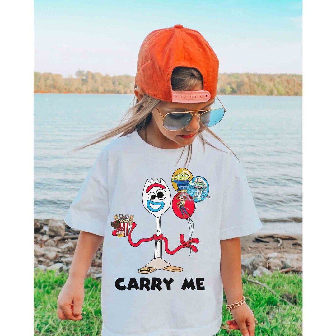 Funny Forky Carry Me Mickey Balloon Retro 90s T-shirt, Disney Toy Story ...