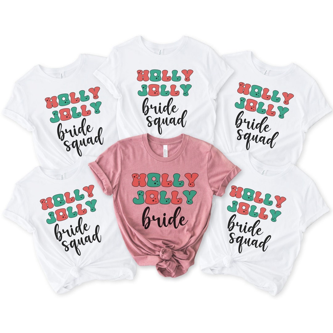 Christmas Bachelorette Party Shirts, Bride Squad Gift, Bachelorette ...