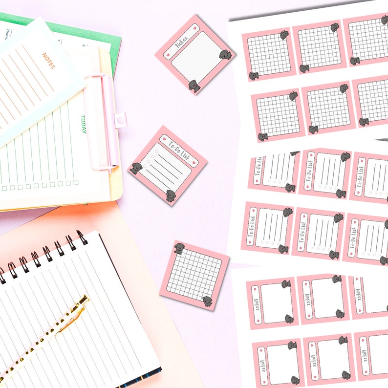Kawaii Printable Memo Sheets Cute Memo Pads Digital Download - Etsy