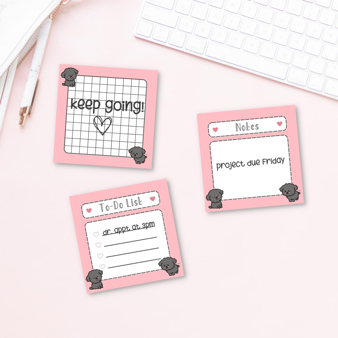 Kawaii Printable Memo Sheets, Cute Memo Pads Digital Download, Kawaii ...