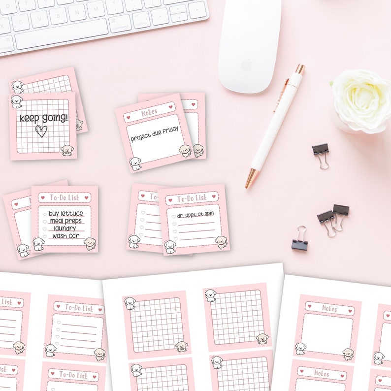 Kawaii Printable Memo Pads Memo Sheets Digital Download - Etsy