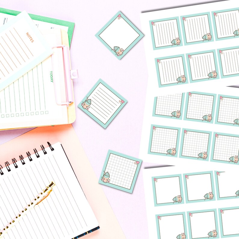 Kawaii Printable Memo Pads Milkshake Memo Sheets Digital - Etsy