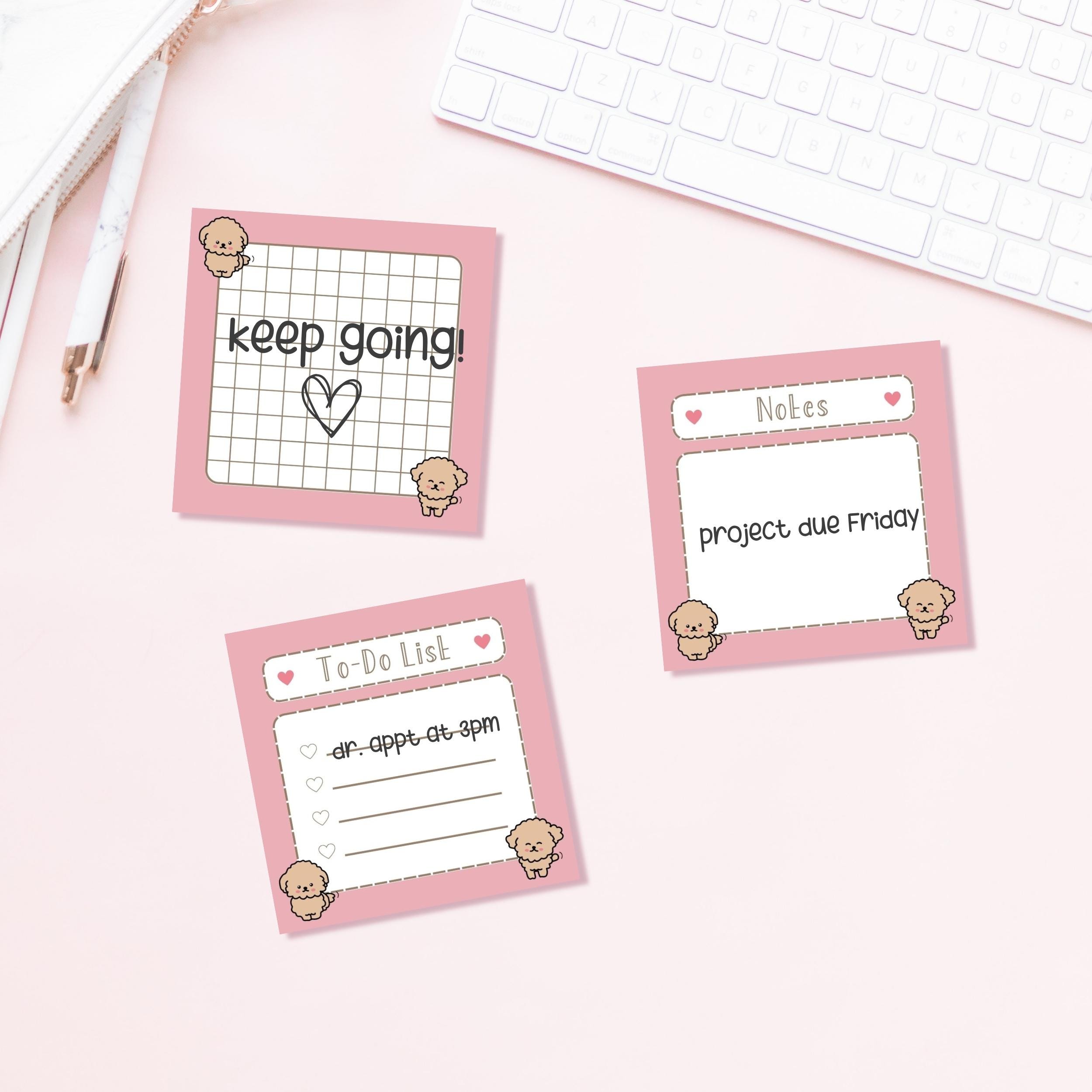 Kawaii Printable Memo Sheets, Cute Memo Pads Digital Download, Kawaii ...