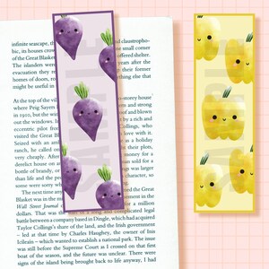 Kawaii Printable Bookmarks, 5 Vegetables Bookmarks Digital Download ...