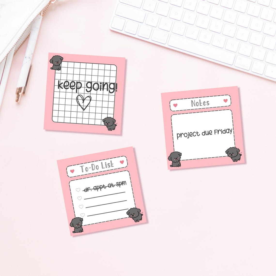 Kawaii Printable Memo Sheets, Cute Memo Pads Digital Download, Kawaii ...