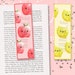 Kawaii Printable Bookmarks, 5 Fruits Bookmarks Digital Download, Kawaii ...