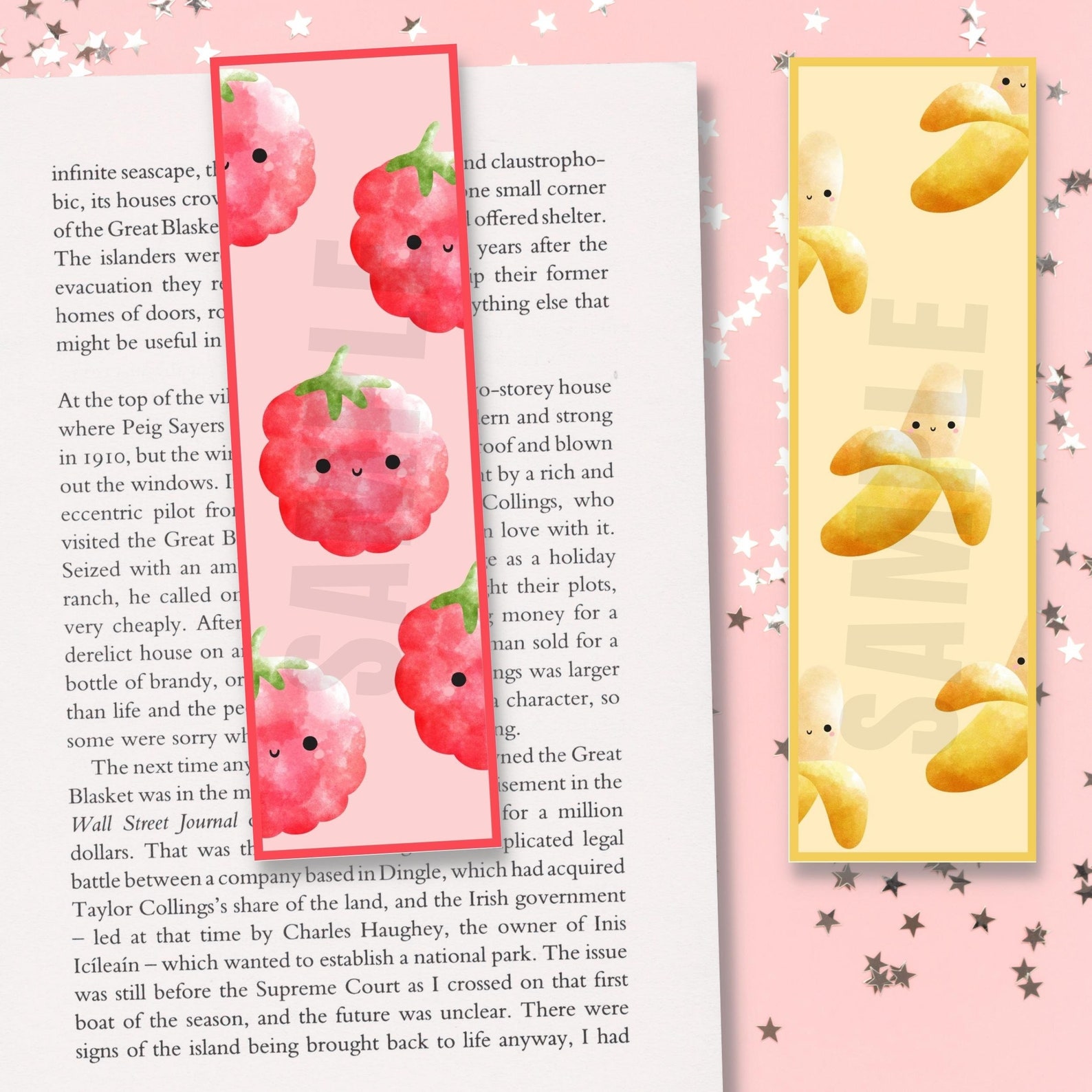 Kawaii Printable Fruits Bookmarks, 5 Bookmarks Digital Download, Kawaii ...