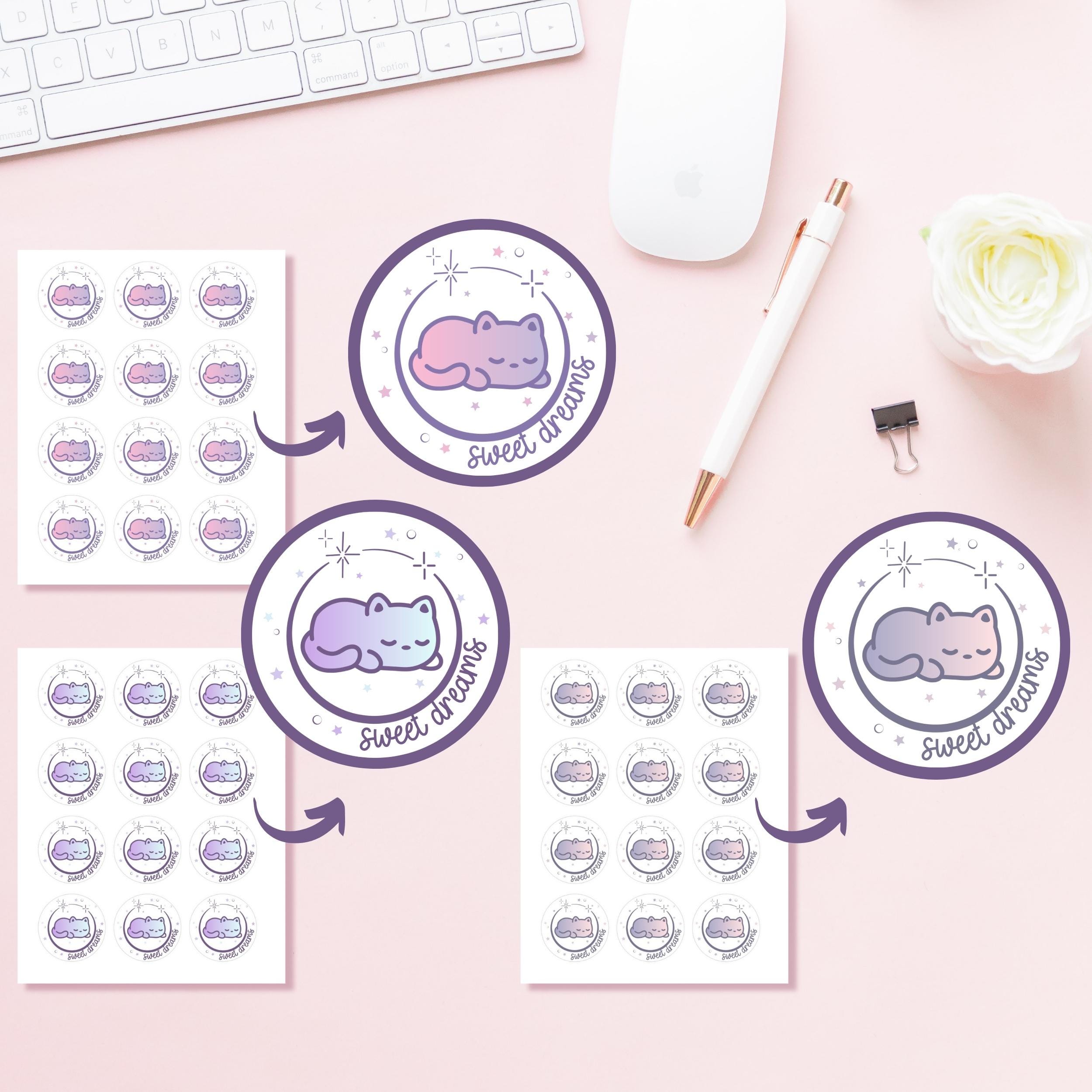 Cute Cat Stationery Bundle Printable, Cat Stationary, Kawaii Stationary ...