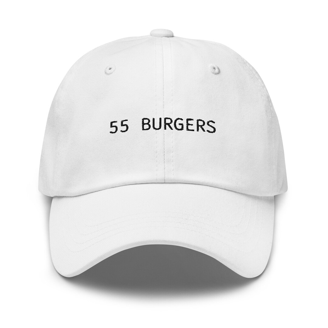 55 BURGERS Hat Funny Embroidered Cotton Cap - Etsy