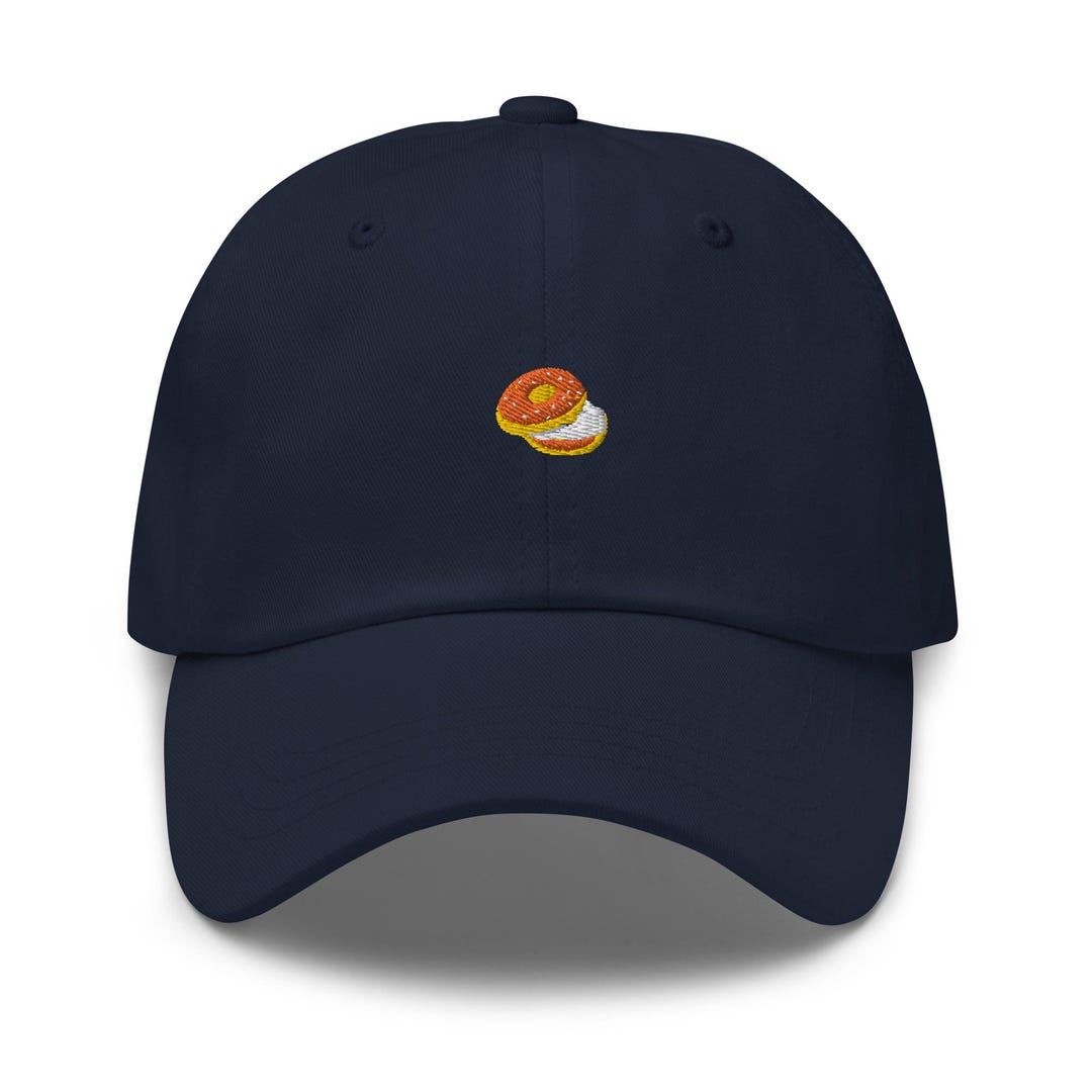 NYC Bagel Hat: Embroidered Cotton Twill Cap - Etsy